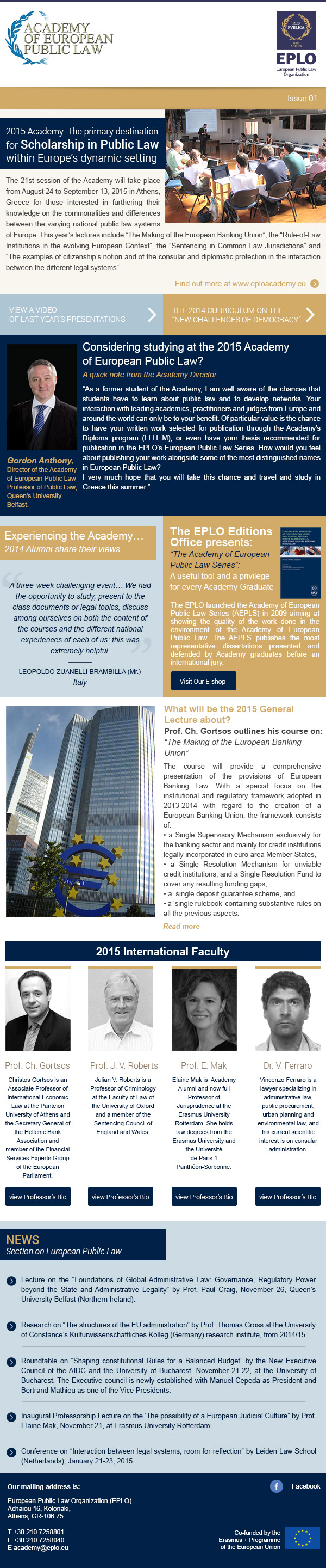 EPLO Academy Newsletter - November 2014 - Academy of European Public Law